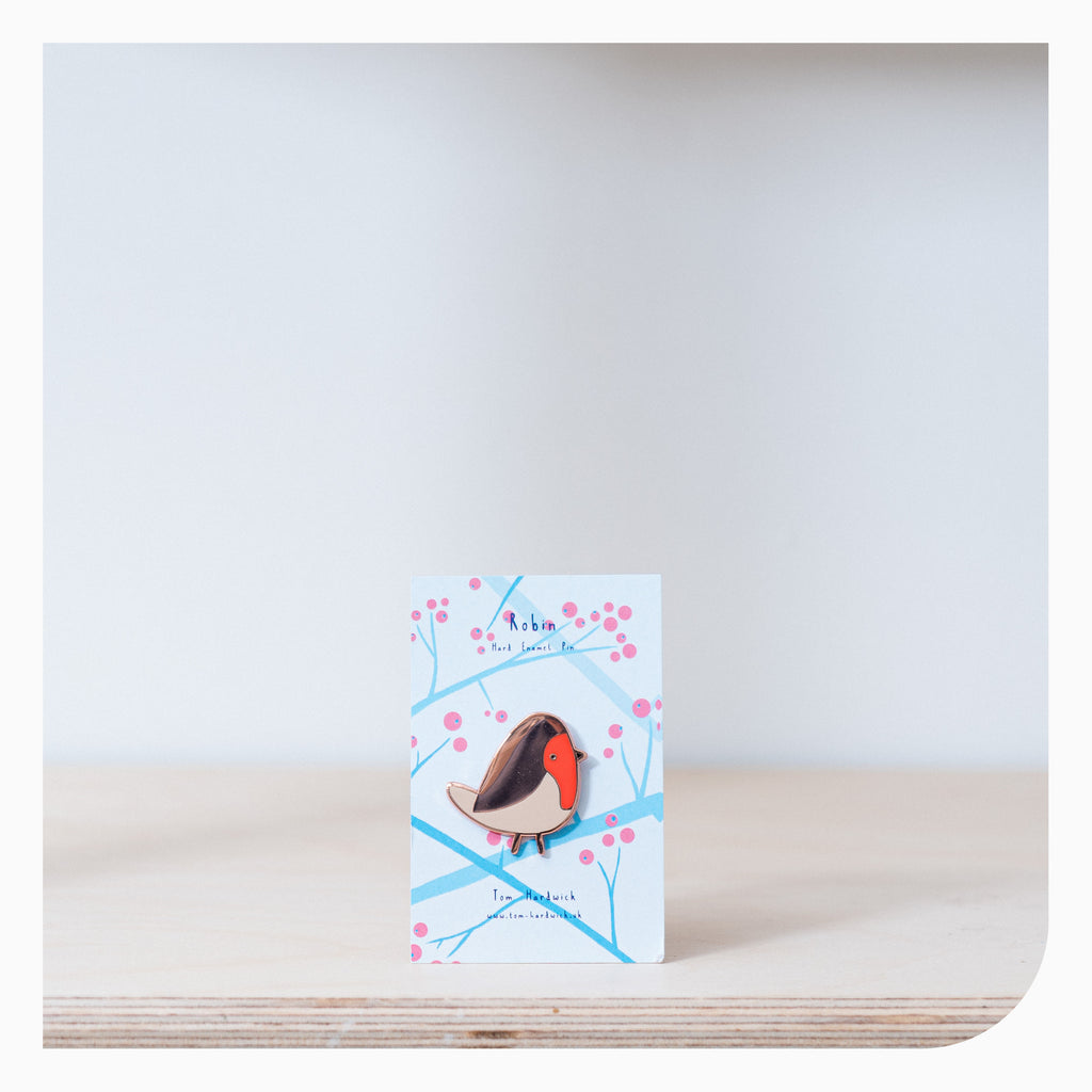 Tom Hardwick Enamel Pin - Robin – mlkwood store